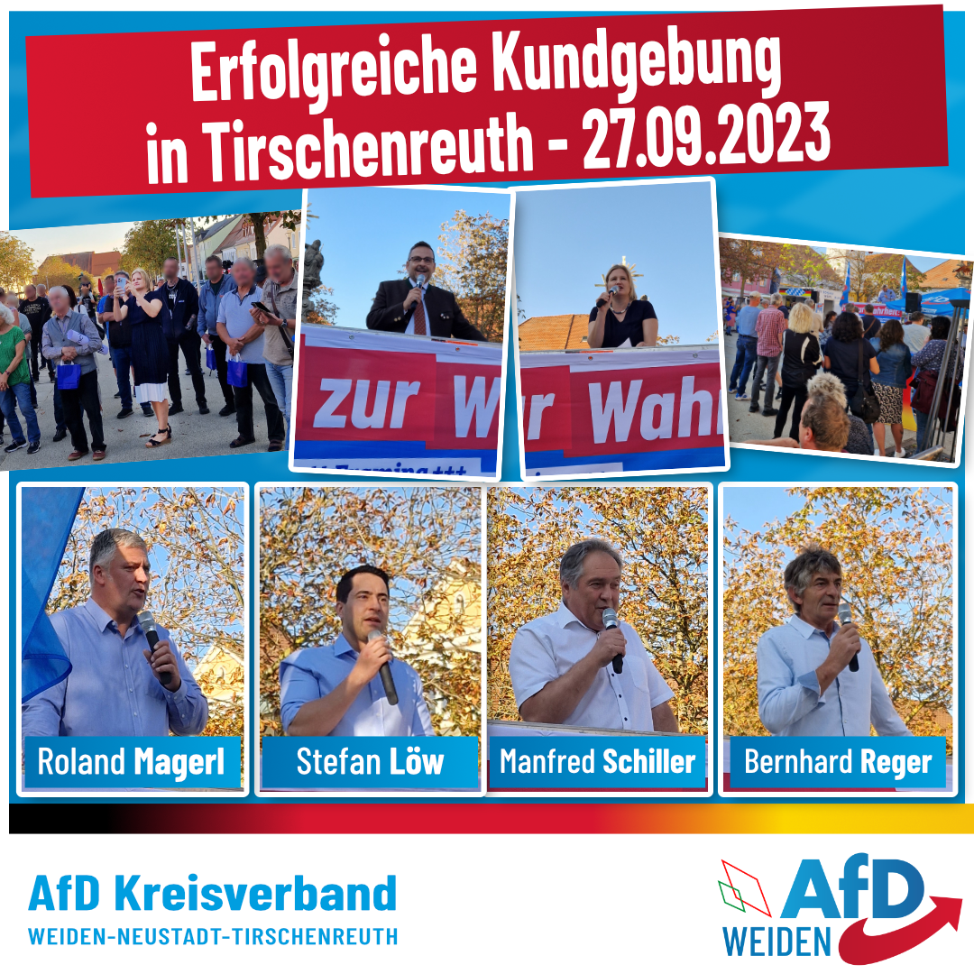 Erfolgreiche AfD Kundgebung in Tirschenreuth - AfD Weiden | Kreisverband